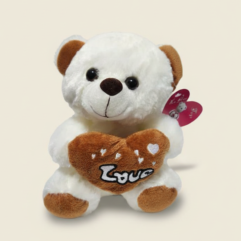 Peluche Mini Oso Love 20cm – Frescura Flor Eterna